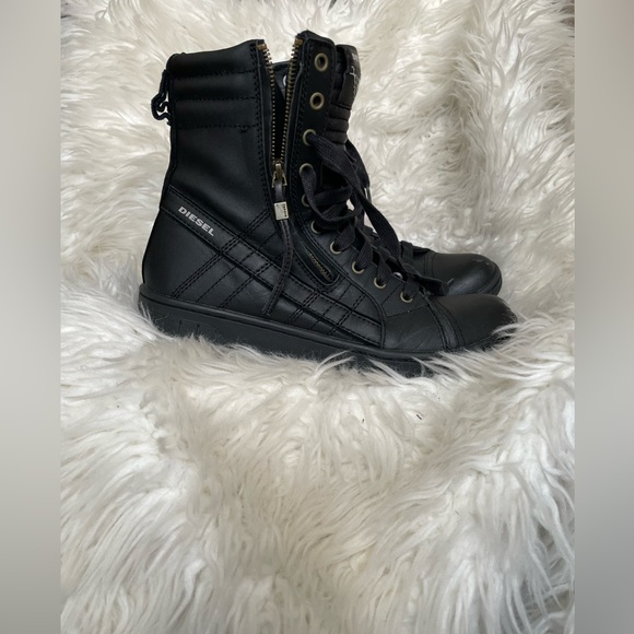 Diesel | Shoes | Diesel Black High Tops | Poshmark
